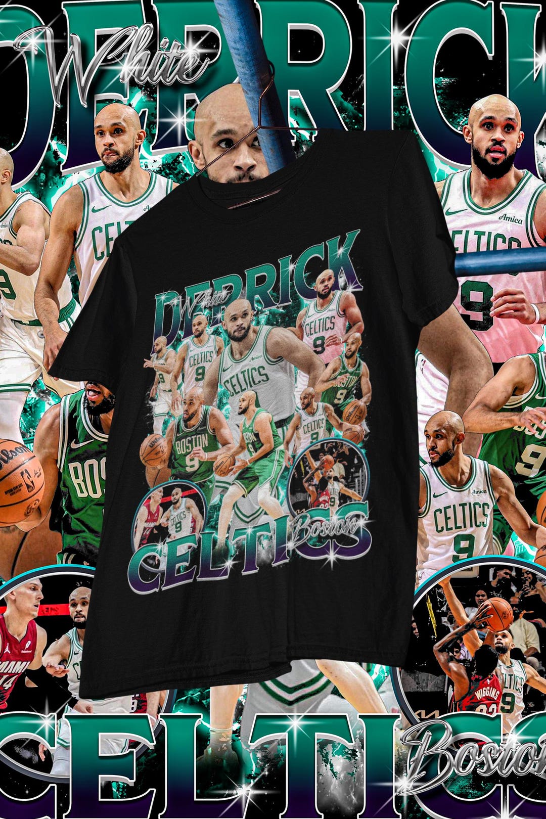 Derrick White PNG T-shirt Design, Bootleg Tees Design, Ready to Print ...