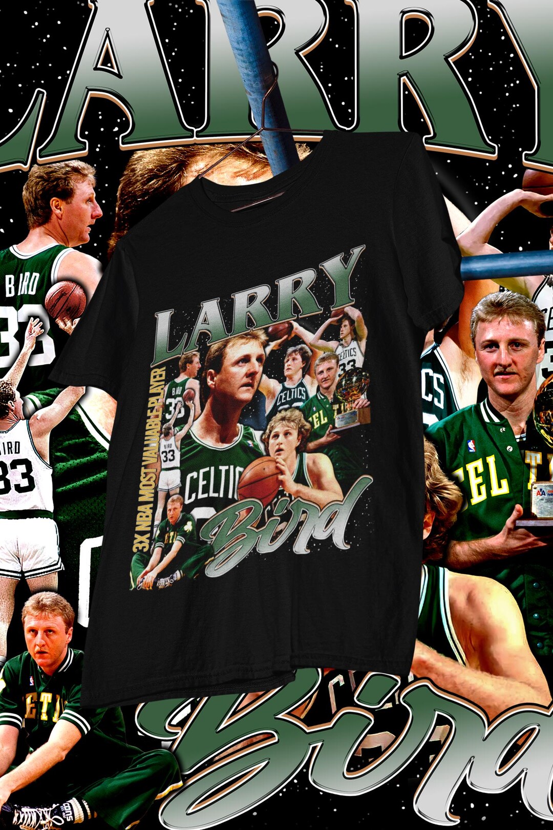 Larry Bird PNG Design for Shirt, Bootleg Tees Design, Ready to Print ...