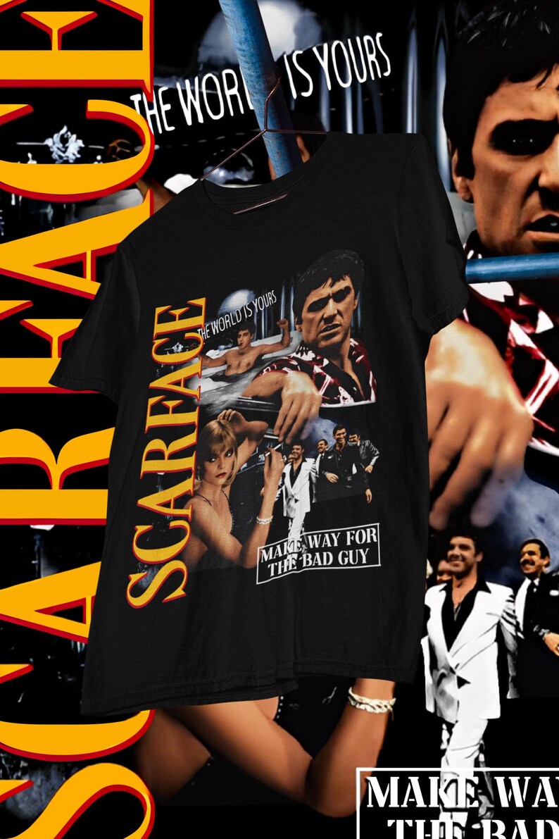 Scarface PNG Art Design for Shirt, Bootleg Tees Design, Ready to Print ...