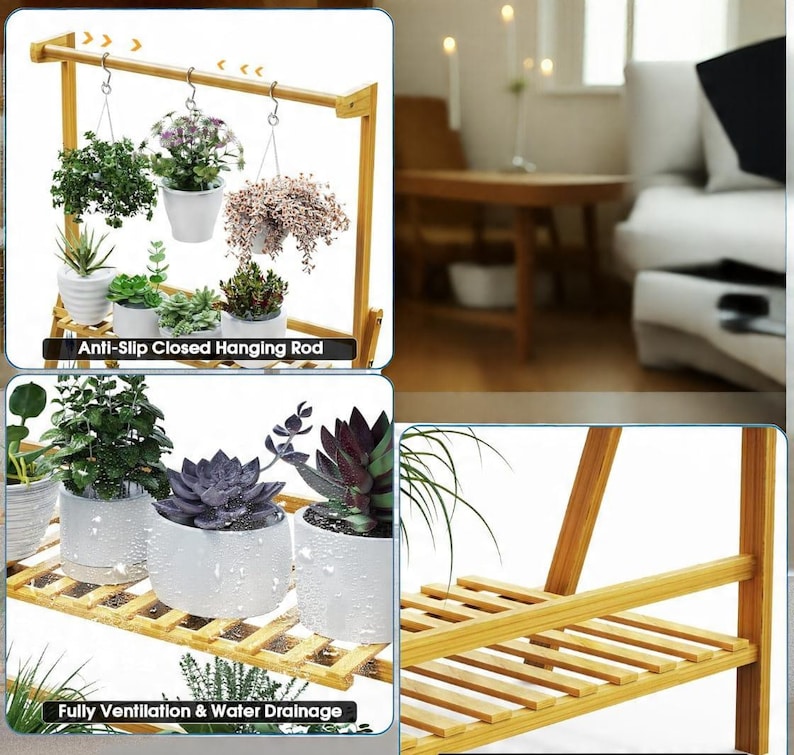 Plant Stand /grow Light/3 Tiers/flower Pot Organizer - Etsy