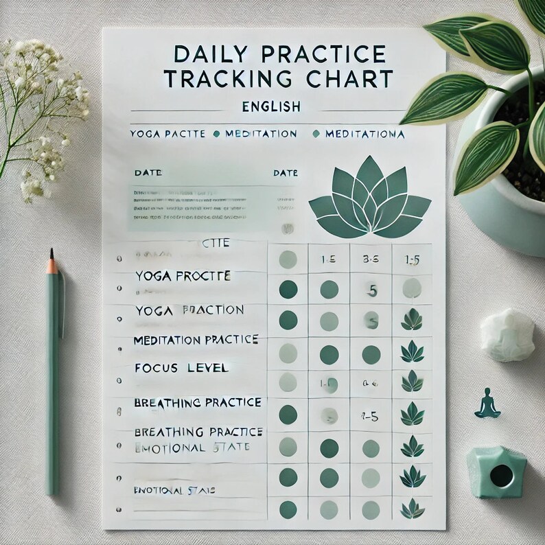 Daily Practice Tracking Chart - Etsy