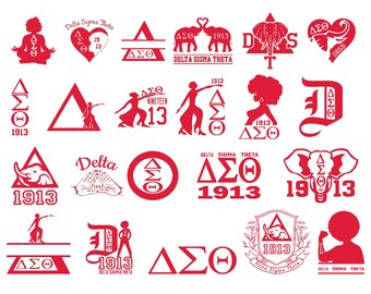 Delta Sigma Theta Svg Png Bundle, 1913 Hand Sign Cut Files, Delta Sigma ...