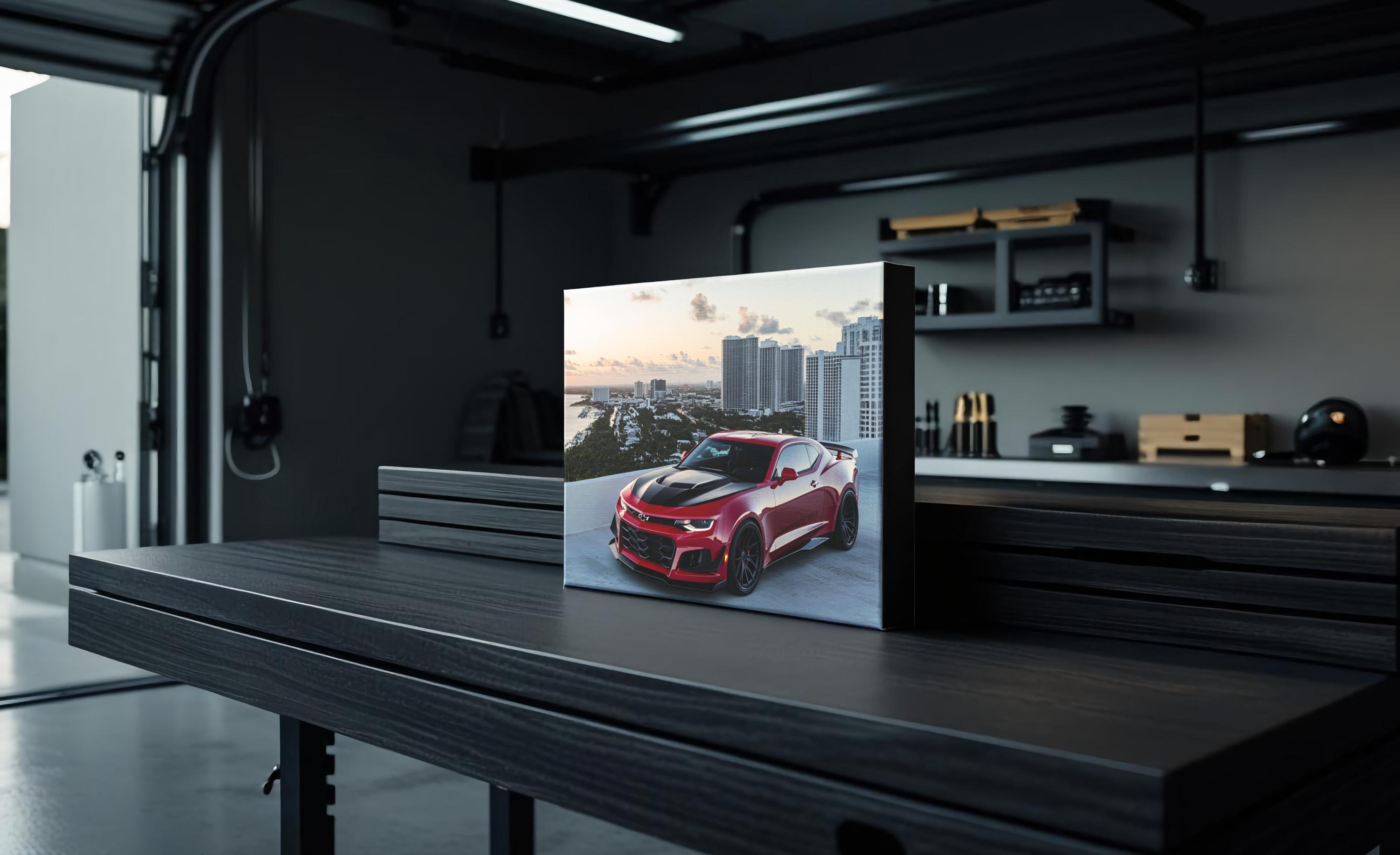2019 Chevrolet Camaro ZL1, Supercharged Muscle Car Wall Art, Garage ...