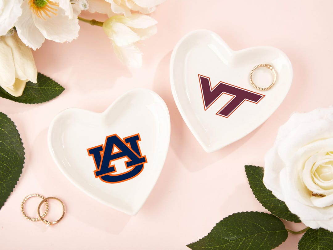 Custom School Dish, Handmade College Trinket Ring Dish With ...