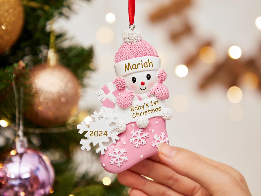 Baby's First Christmas Ornament 2024,personalized Baby 1st Christmas ...