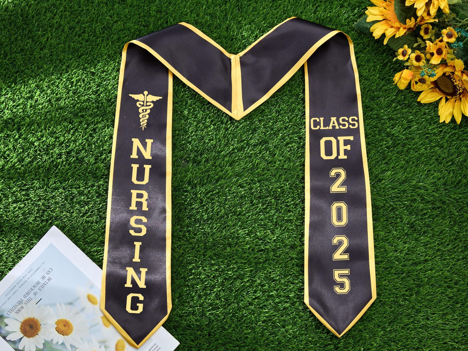 Custom Graduation Stole Satin Personalized Stole Custom Text Stole ...