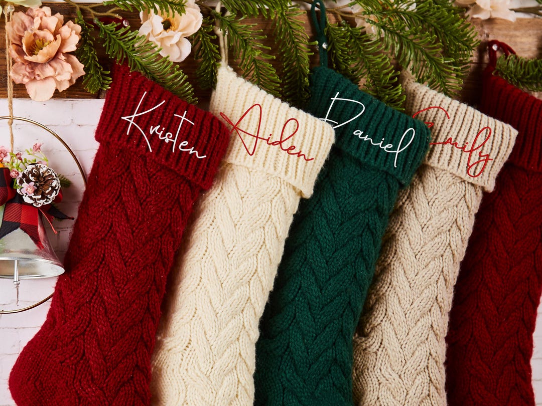 Personalized Christmas Stockings,embroidered Christmas Stocking ...