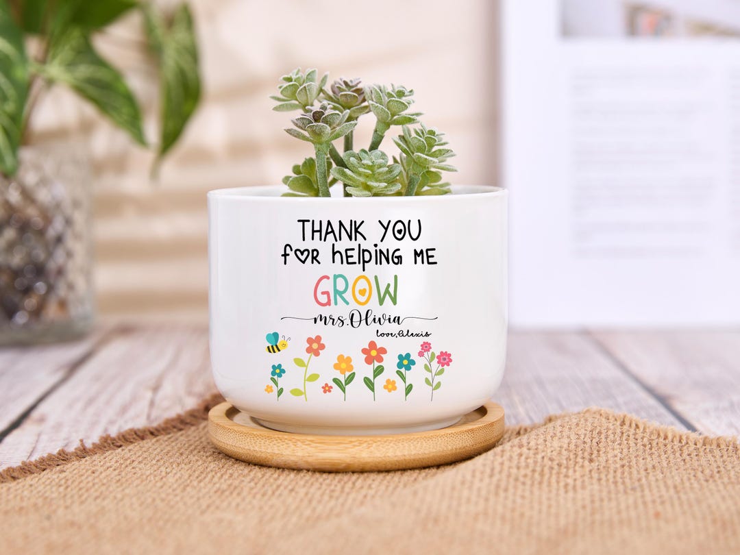 Thank You Teacher Gifts,teacher Appreciation Gift,custom Plant Pot ...