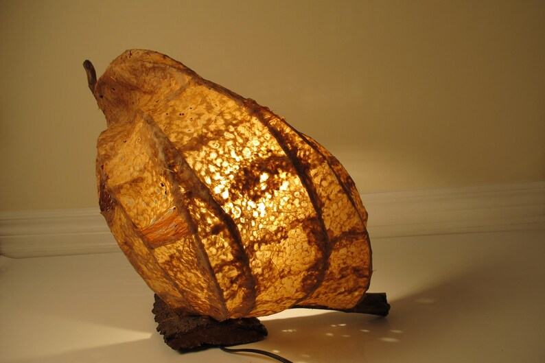 Fernlight Sculptural Wooden Lamp | Handmade Eco-friendly Table Light ...
