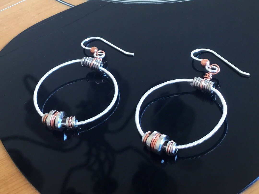 Guitar String Hoop Earrings - Etsy