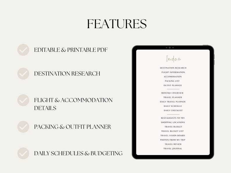 Ultimate Digital Travel Planner Vacation & Trip Organizer 24-page ...