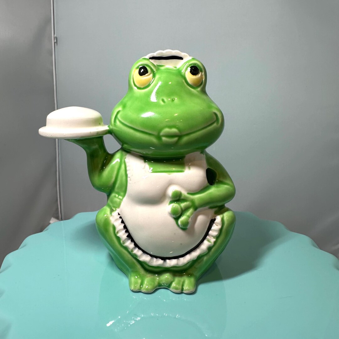 Vintage Ceramic Anthropomorphic Kitchen Frog Utensil Holder - Etsy