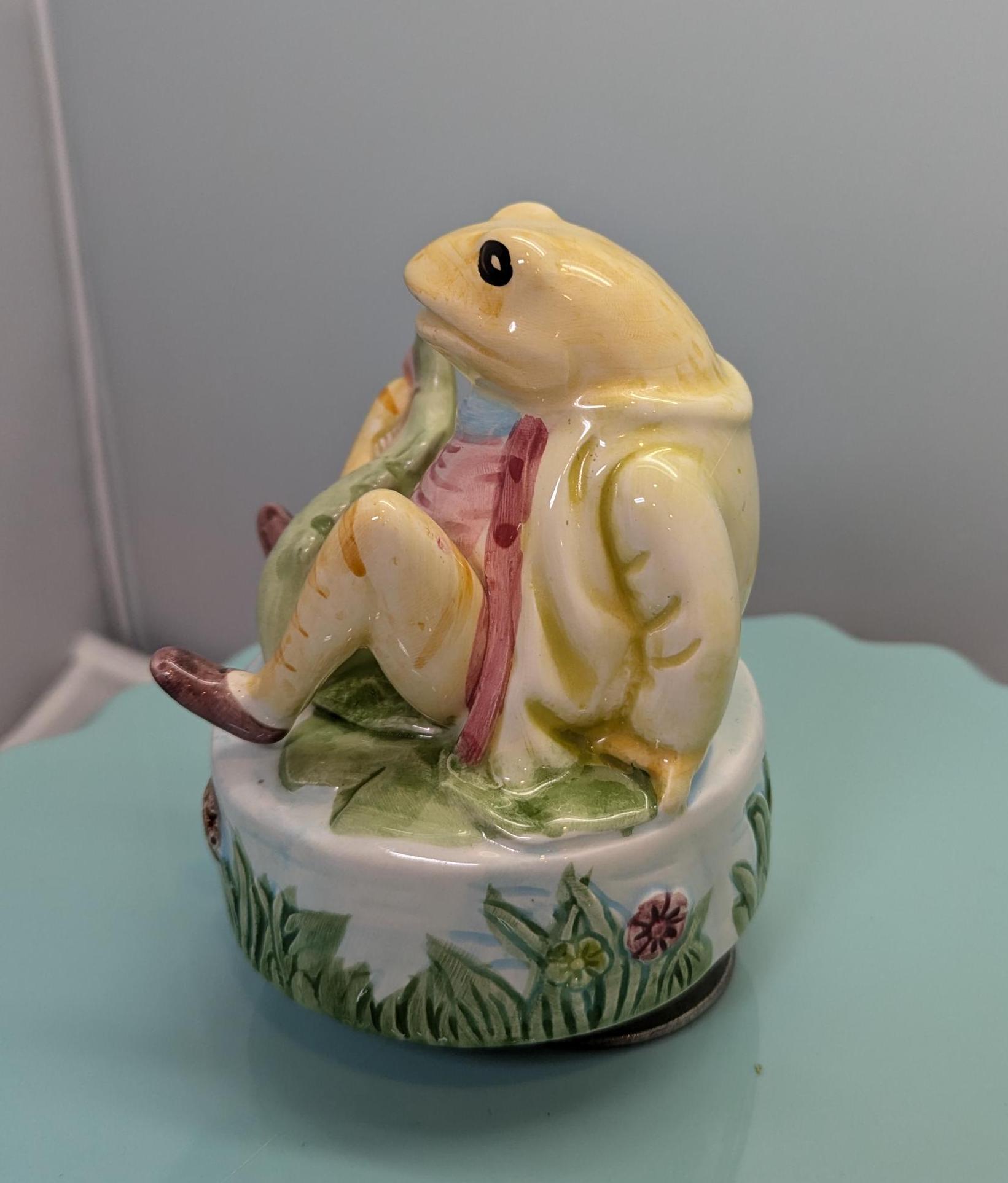 Vintage 1988 Beatrix Potter Mr. Jeremy Frog Ceramic Music Box - Etsy