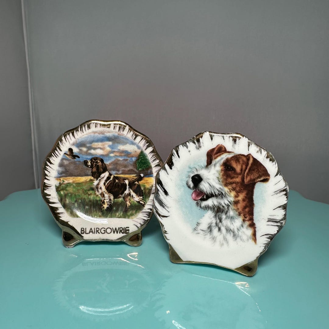 Vintage Pair of Fine Bone China Jack Russell Terrier and Springer ...