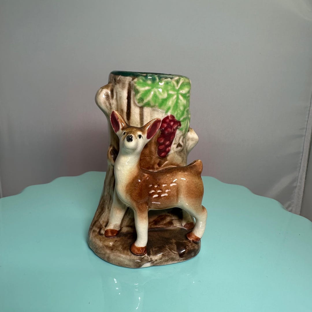 Vintage Ceramic Deer Planter /vase - Etsy