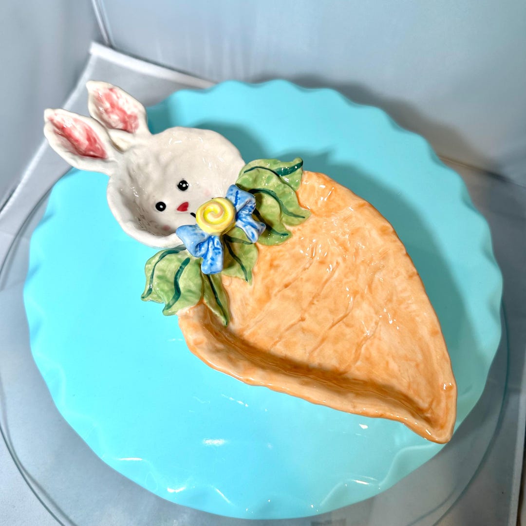 Vintage Ceramic Ganz Rabbit Trinket/candy Dish - Etsy