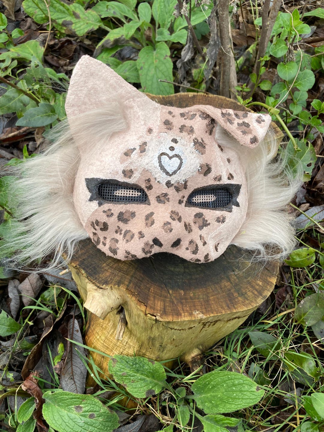 Leopard Print Therian Mask -POSEABLE EARS- - Etsy