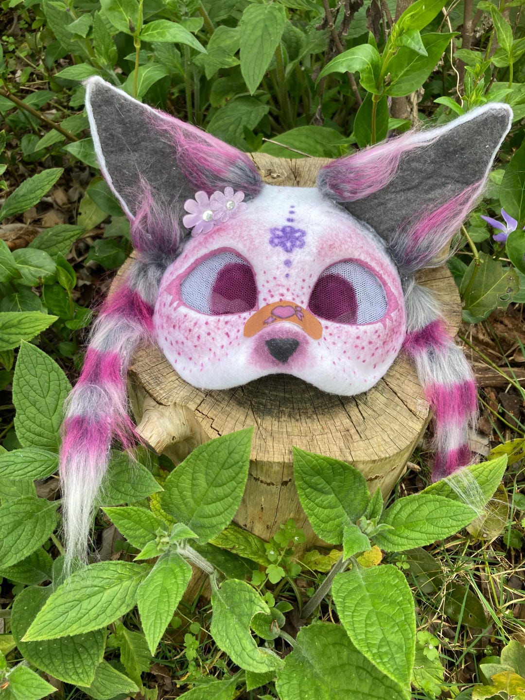 Pink Cat Therian Mask | POSABLE EARS | - Etsy
