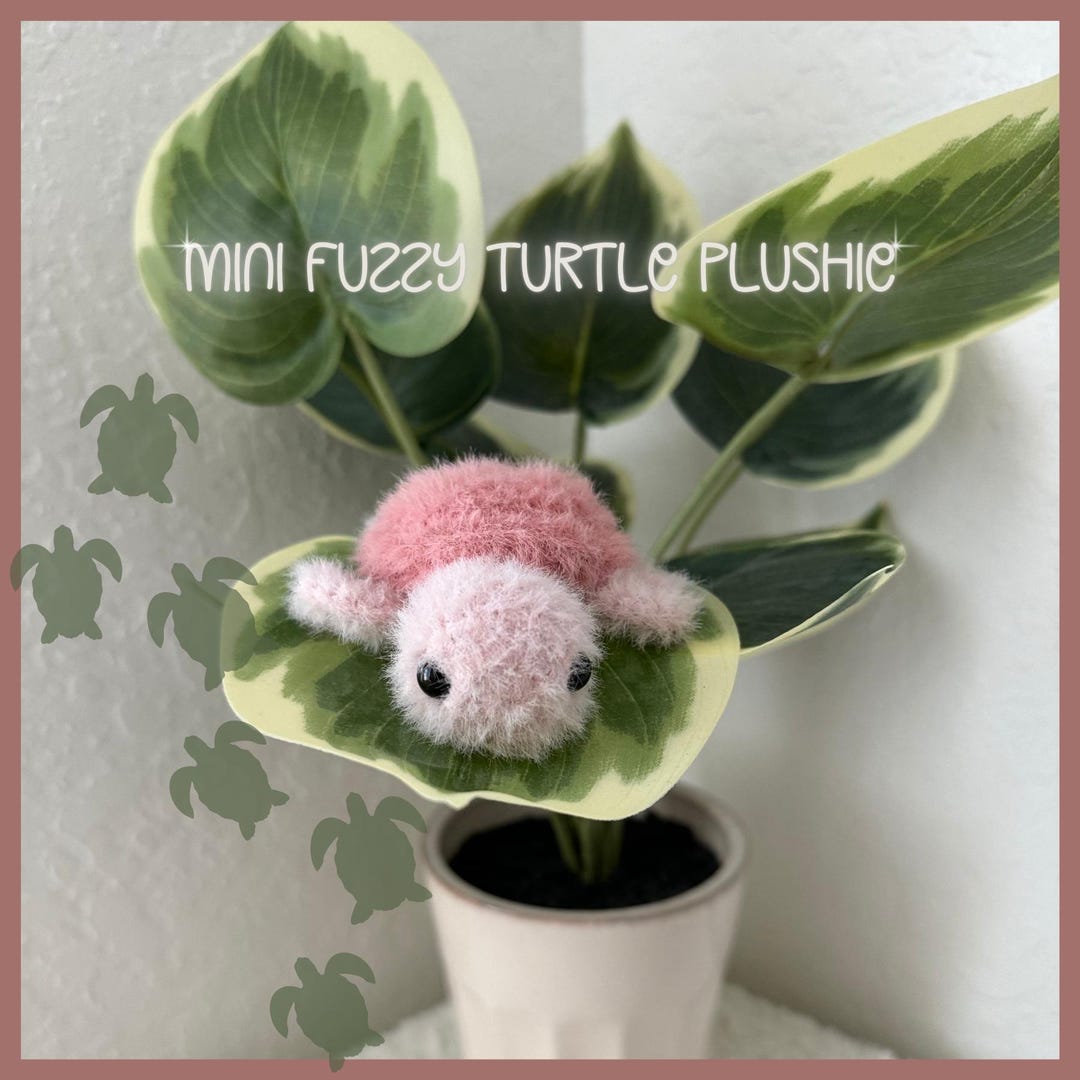 Mini Fuzzy Turtle Plushie | Made to Order | Tiny Turtle - Etsy