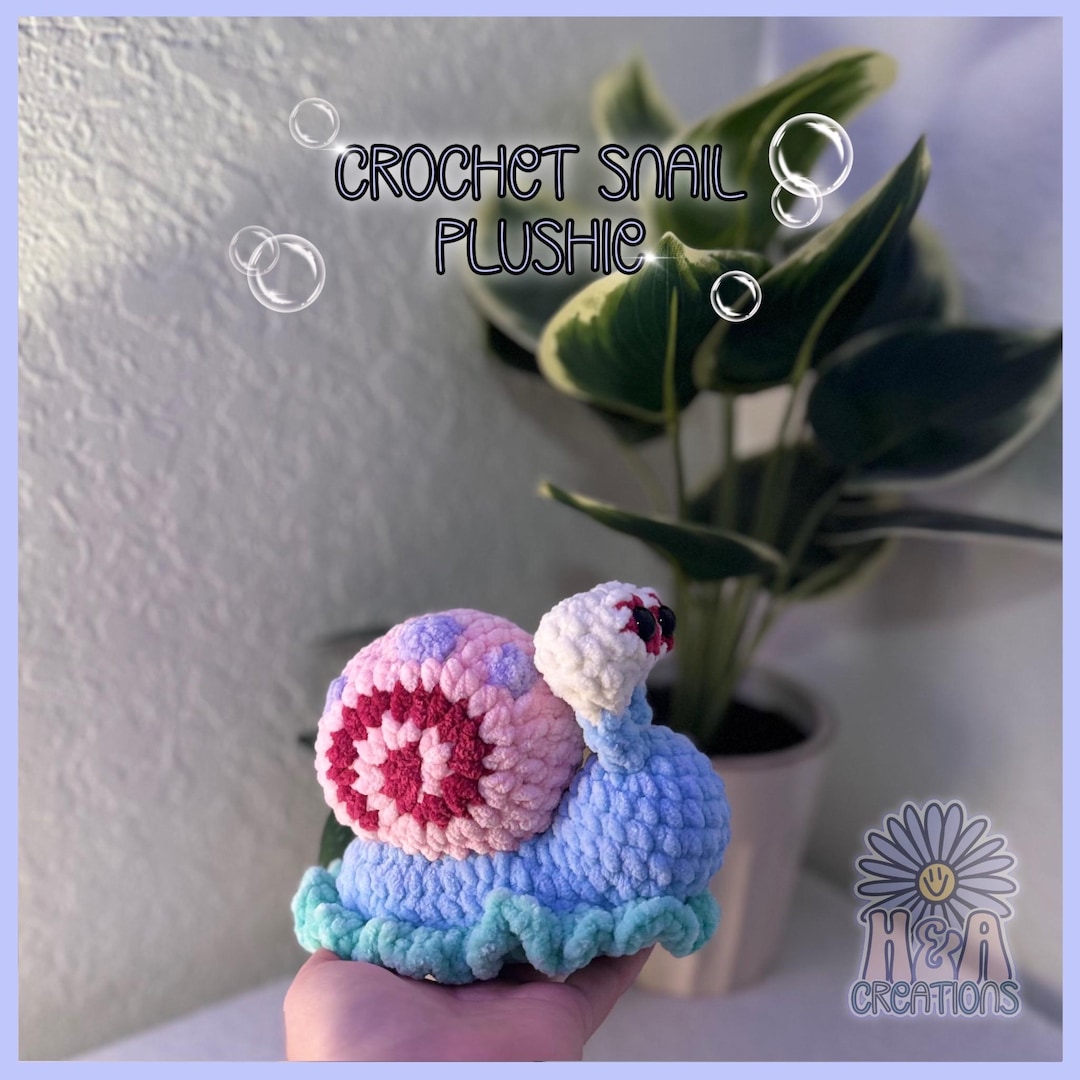 Crochet Snail Plush | Snail Plushie | Snail Plush | Snail Crochet ...
