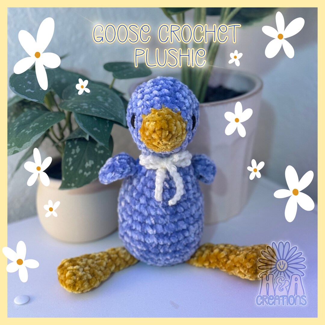 Goose Crochet Plushie Plush Goose Silly Goose Plushie Made to Order - Etsy