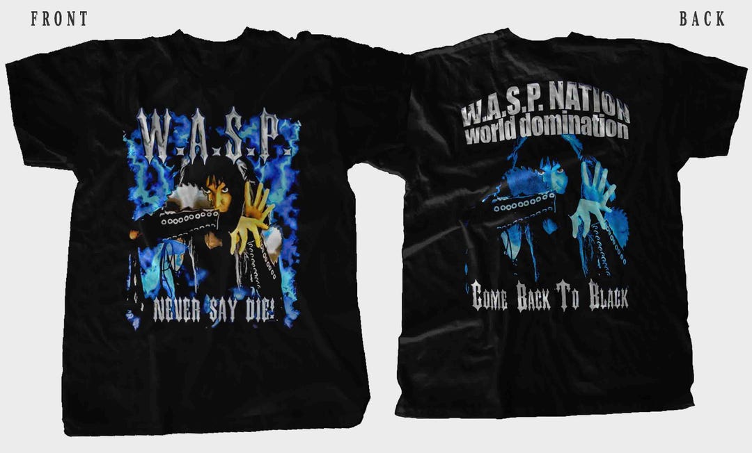 New Printed T-shirt WASP W.A.S.P. the Neon God Part 2 Size : S,M ,L,XL ...