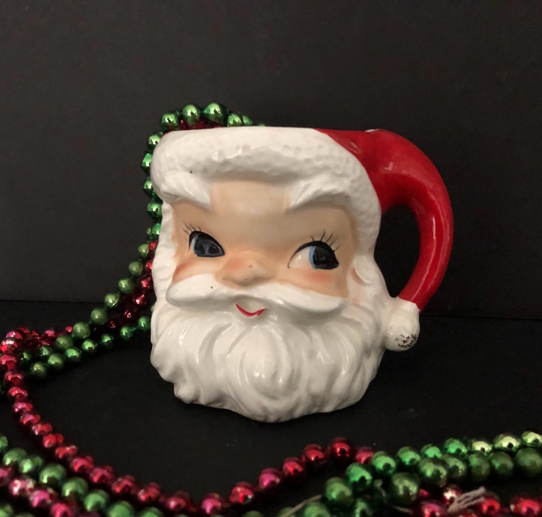 Mint Lefton Young Santa Mug Smaller MCM Midcentury Vintage Christmas - Etsy