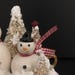 Vintage Christmas Snowman Vignette in Bouillon Cup Bottlebrush Trees ...