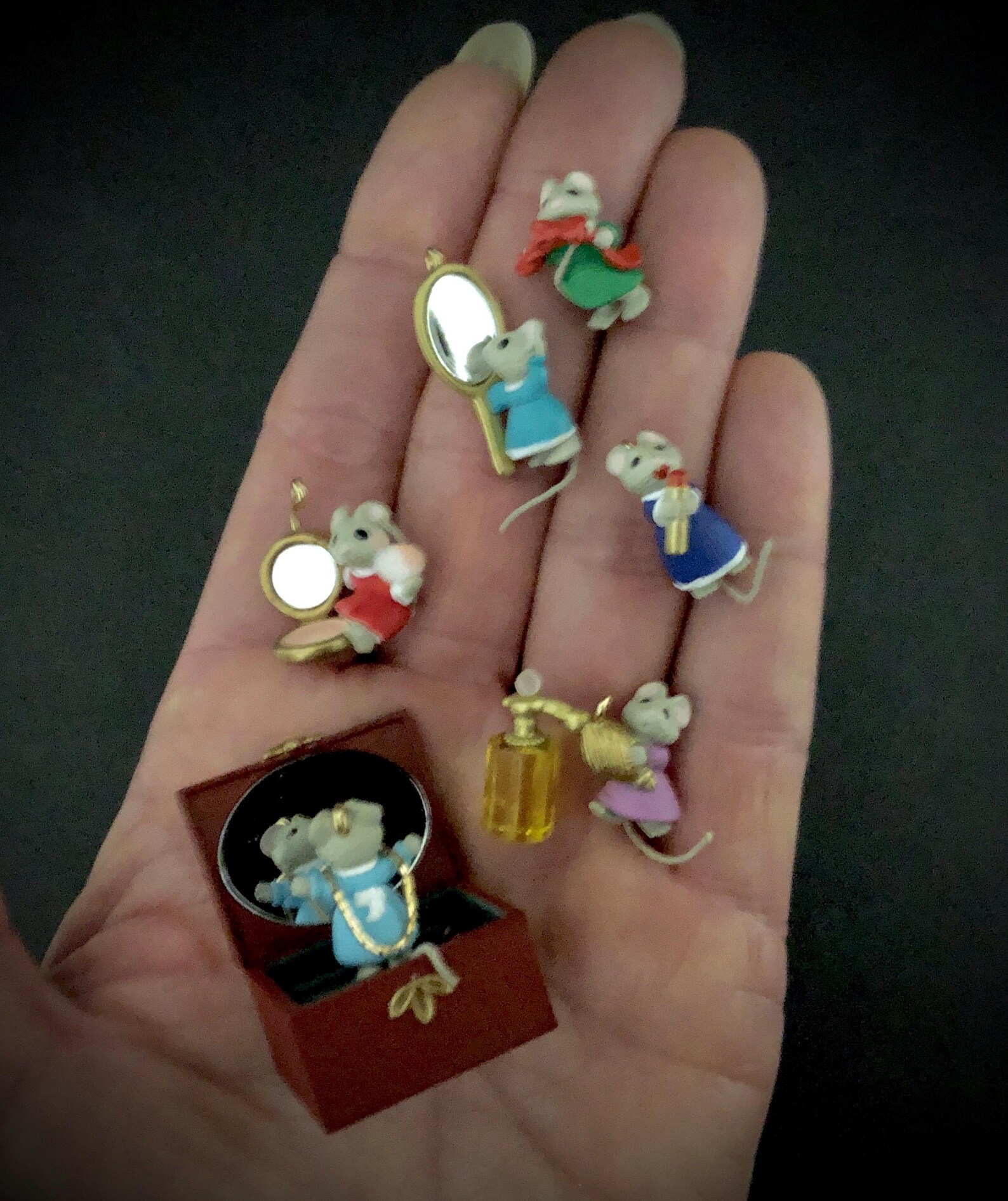 All 7 Sets Vintage Christmas Miniature Mice Tiny Treasures by Hallmark ...