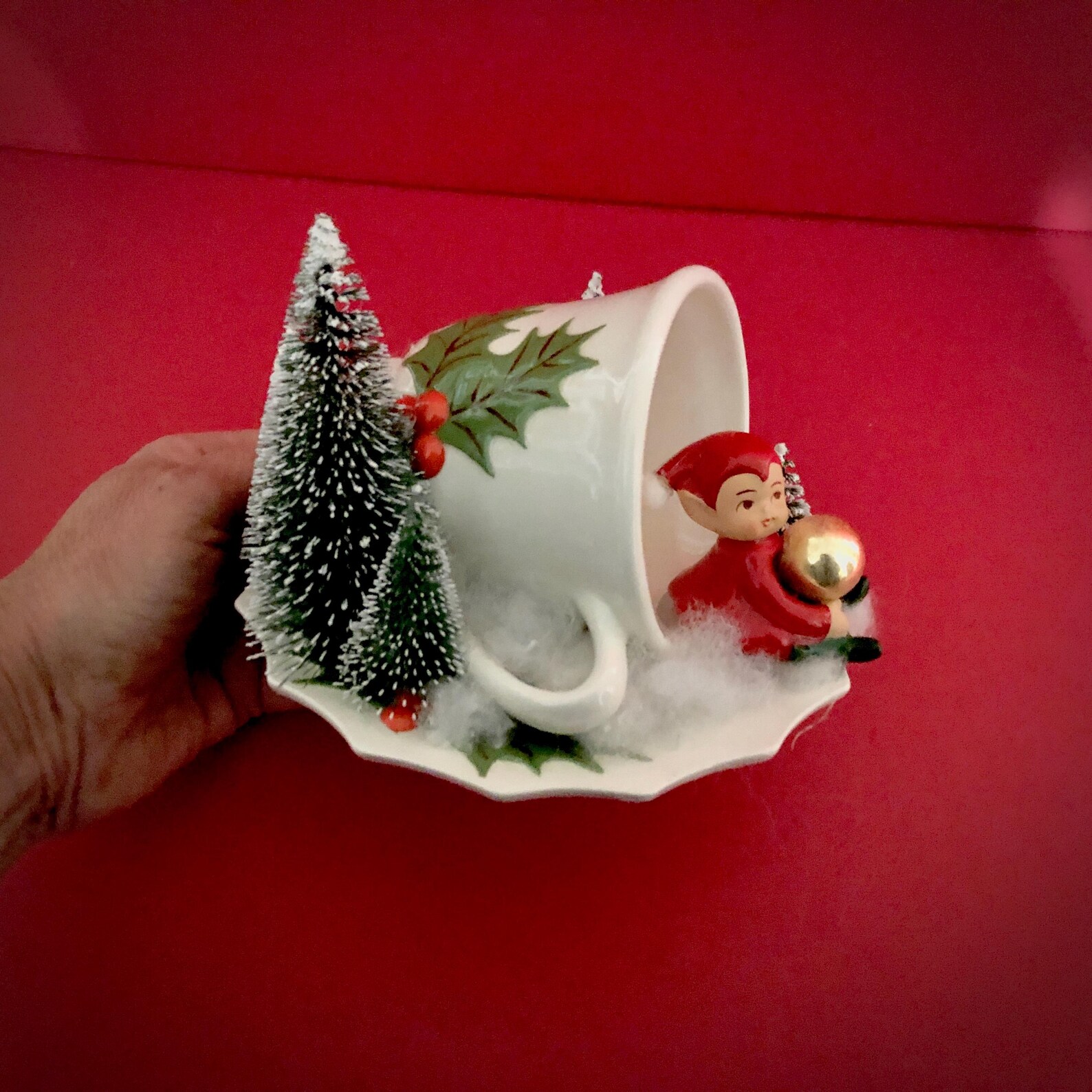 Napco Santa Pixie Vintage Christmas Vignette in a Teacup - Etsy