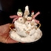 Vintage Christmas Snowman Vignette in Bouillon Cup Bottlebrush Trees ...