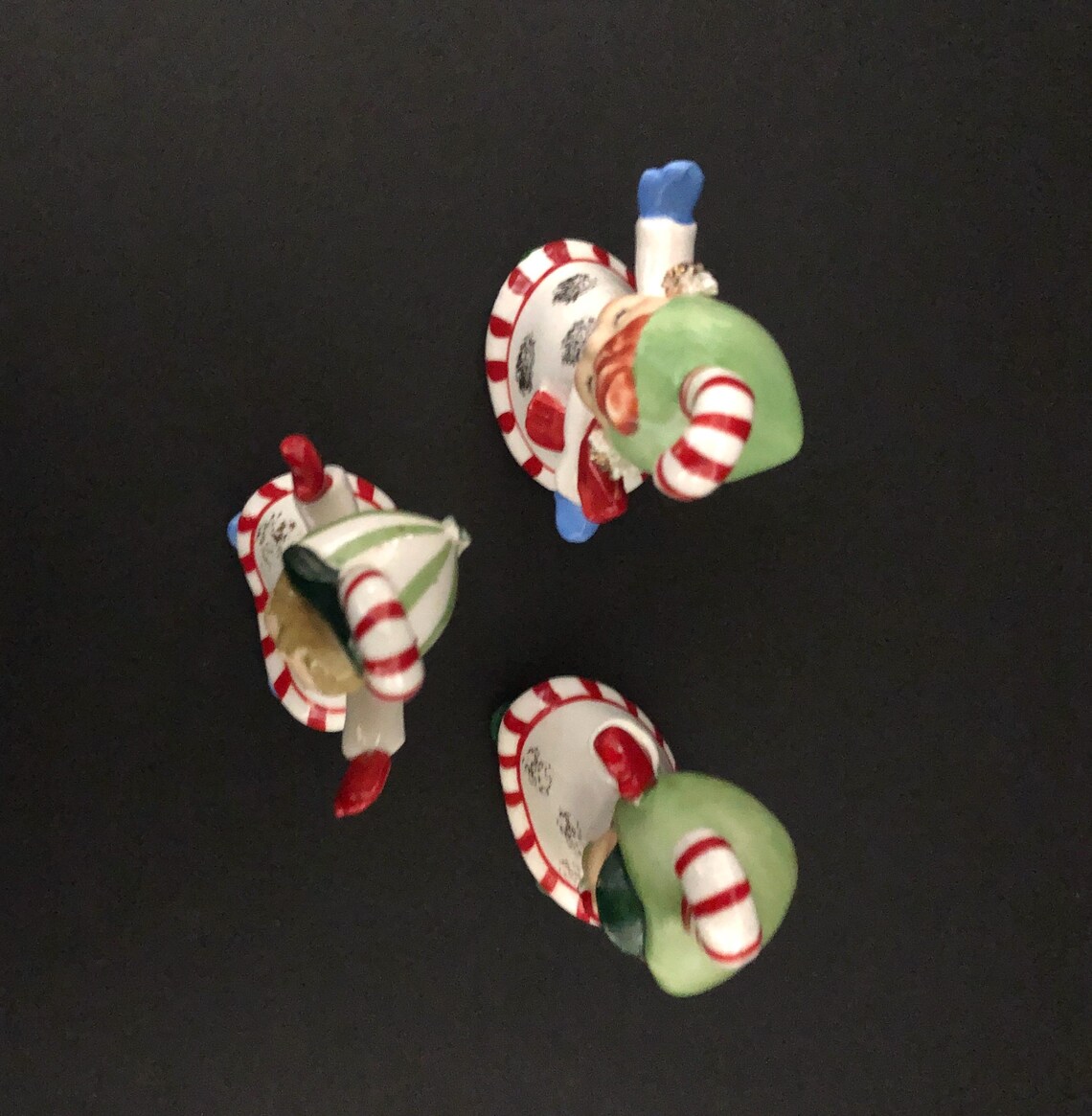 Lefton Vintage Christmas Candycane Kids With Mittens MCM Midcentury ...