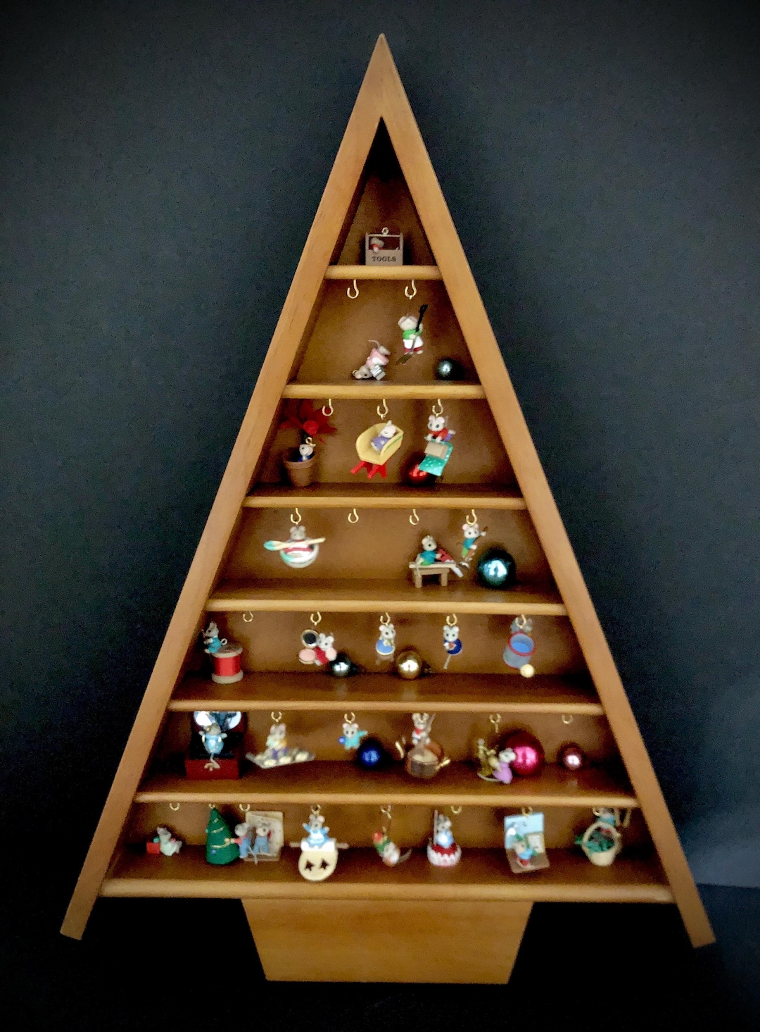 Hallmark Vintage Christmas Shadowbox Memory Tree Miniature in Original ...