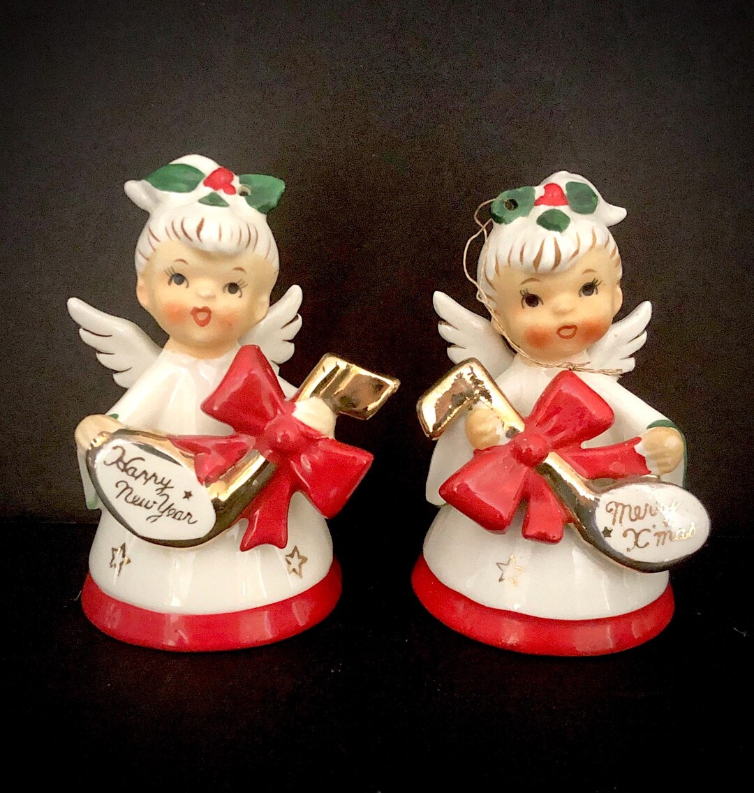 Napco Musical Angel Bells MCM Midcentury - Etsy