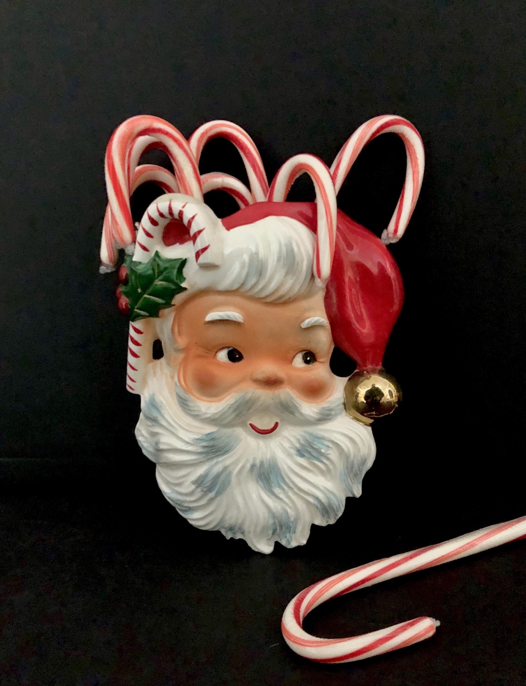 Napco Vintage Christmas Santa Wall Pocket MCM Midcentury - Etsy