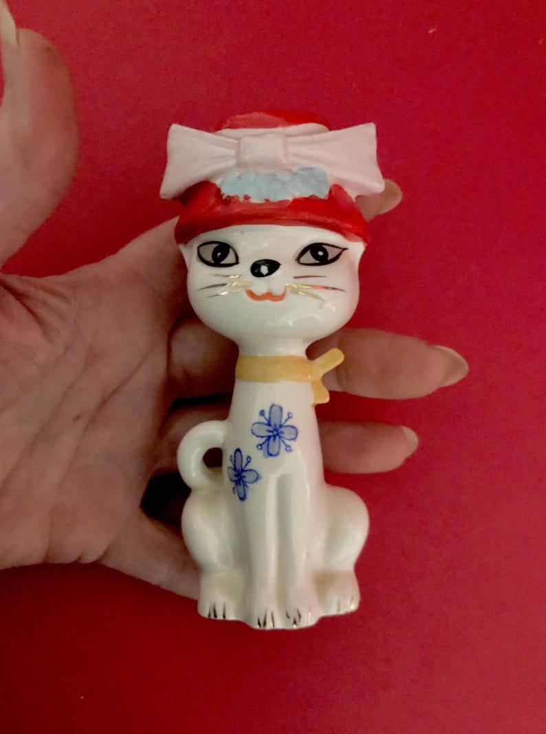 Vintage Cats in Hats Vintage Salt Pepper Set Christmas MCM Midcentury ...