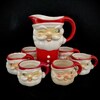 Holt Howard Vintage Christmas Winking Santa Pitcher and Mug Set Mugs ...