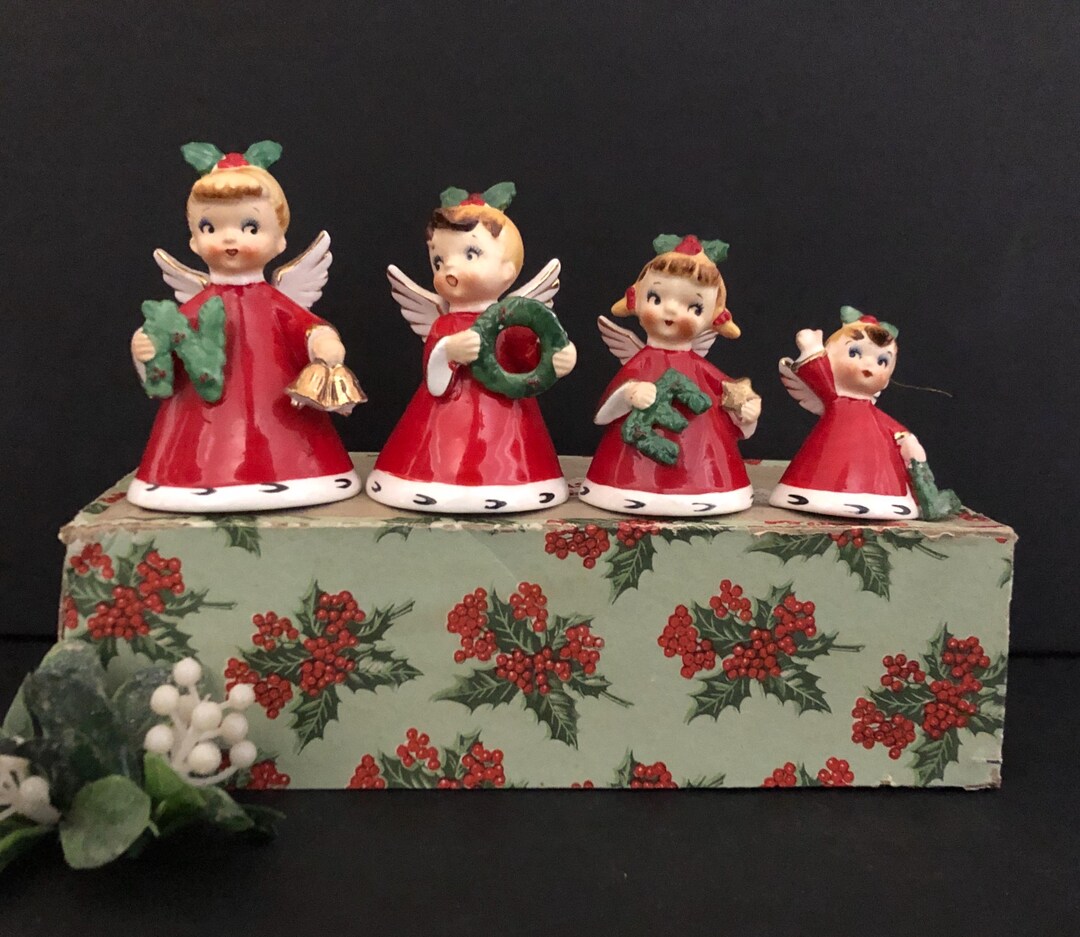 Napco Noel Angel Bells in Original Box MCM Midcentury - Etsy