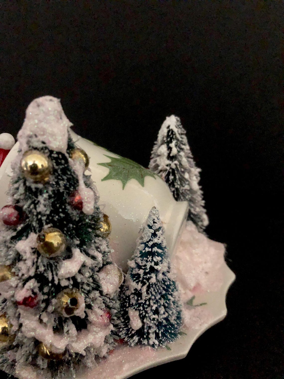 Lefton Santa Pixie Vintage Christmas Vignette in a Teacup - Etsy