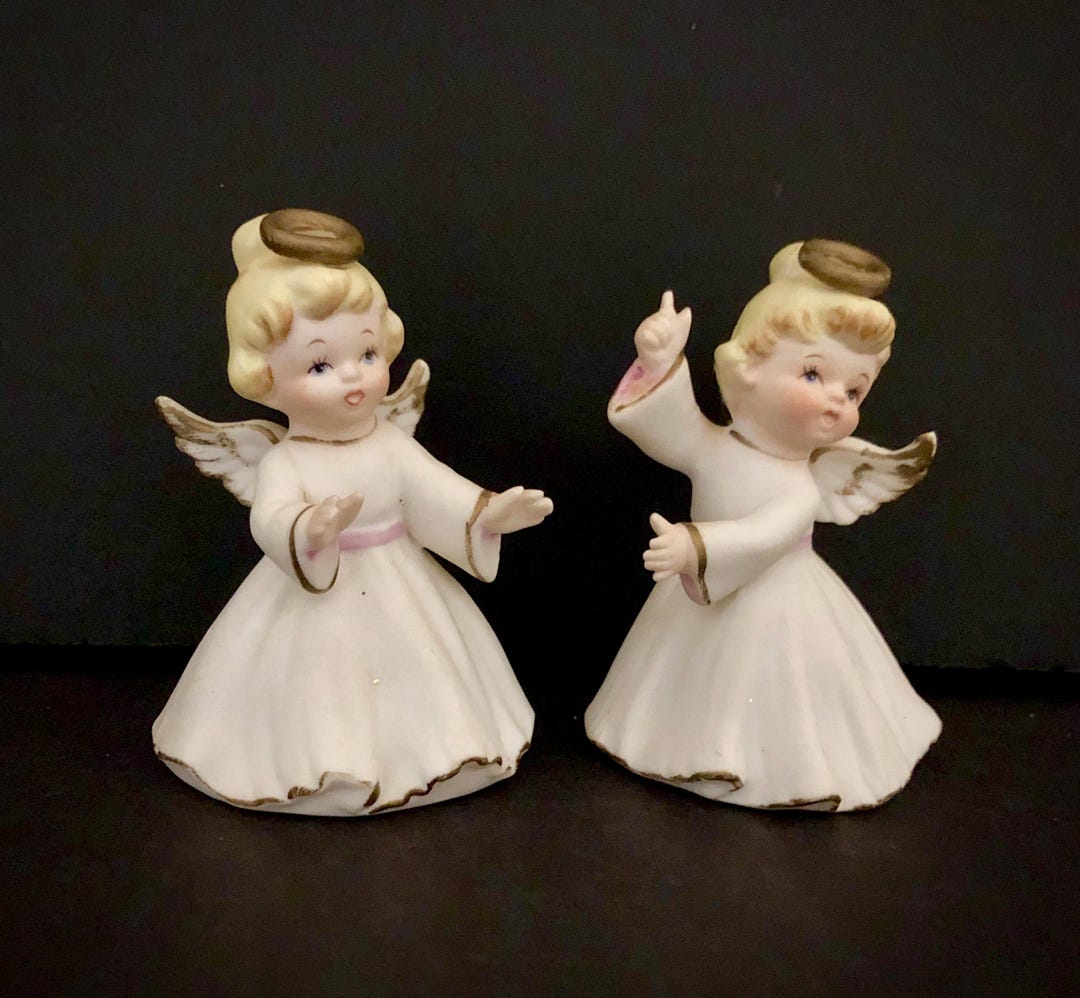 Lefton Vintage Christmas Dancing Angels MCM Midcentury - Etsy