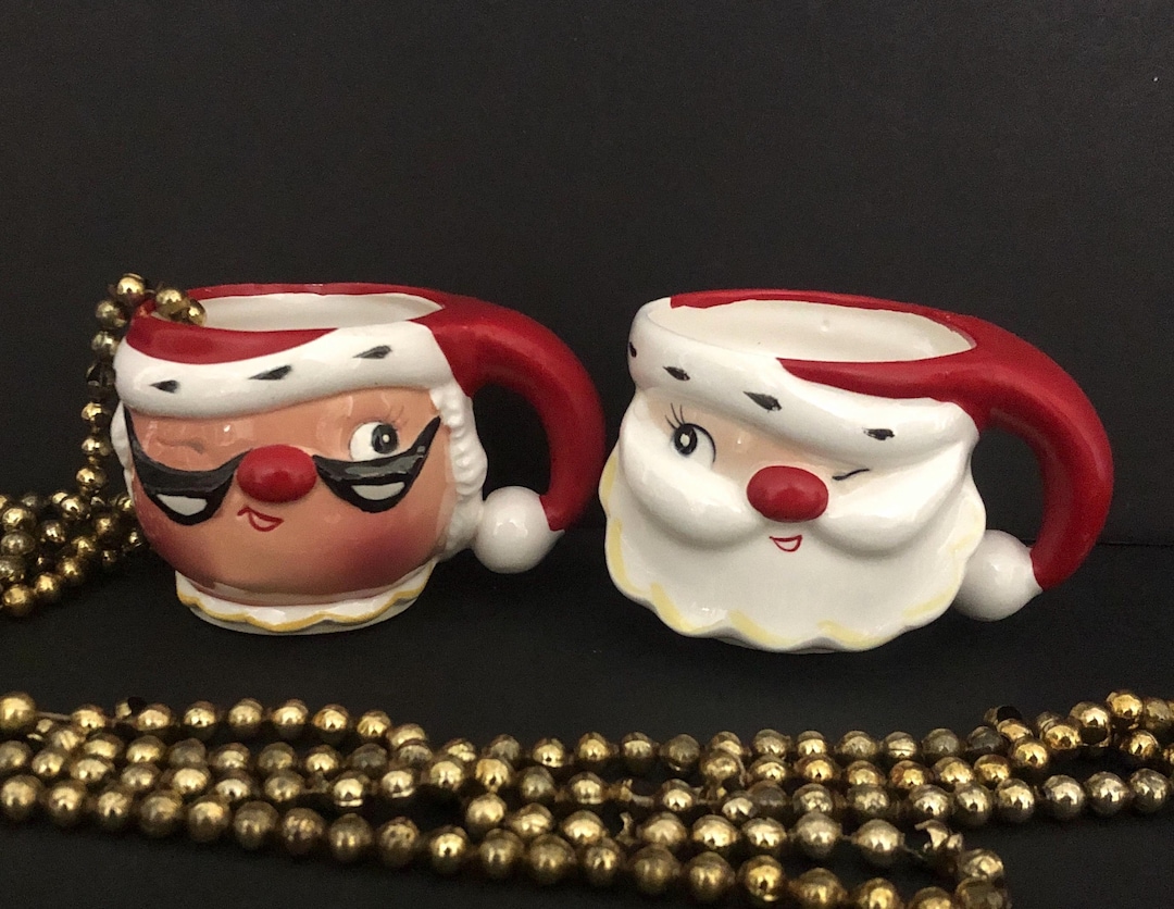 Mint Lego Santa and Mrs Claus Winking Mugs MCM Midcentury Vintage ...