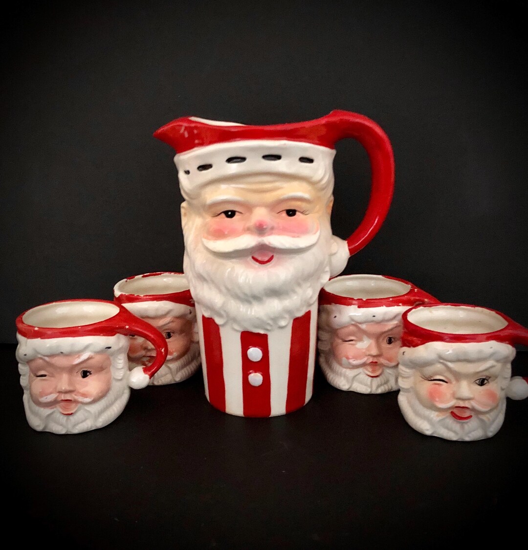 Vintage Christmas Uncle Sam Santa and Mugs MCM Midcentury Mug - Etsy