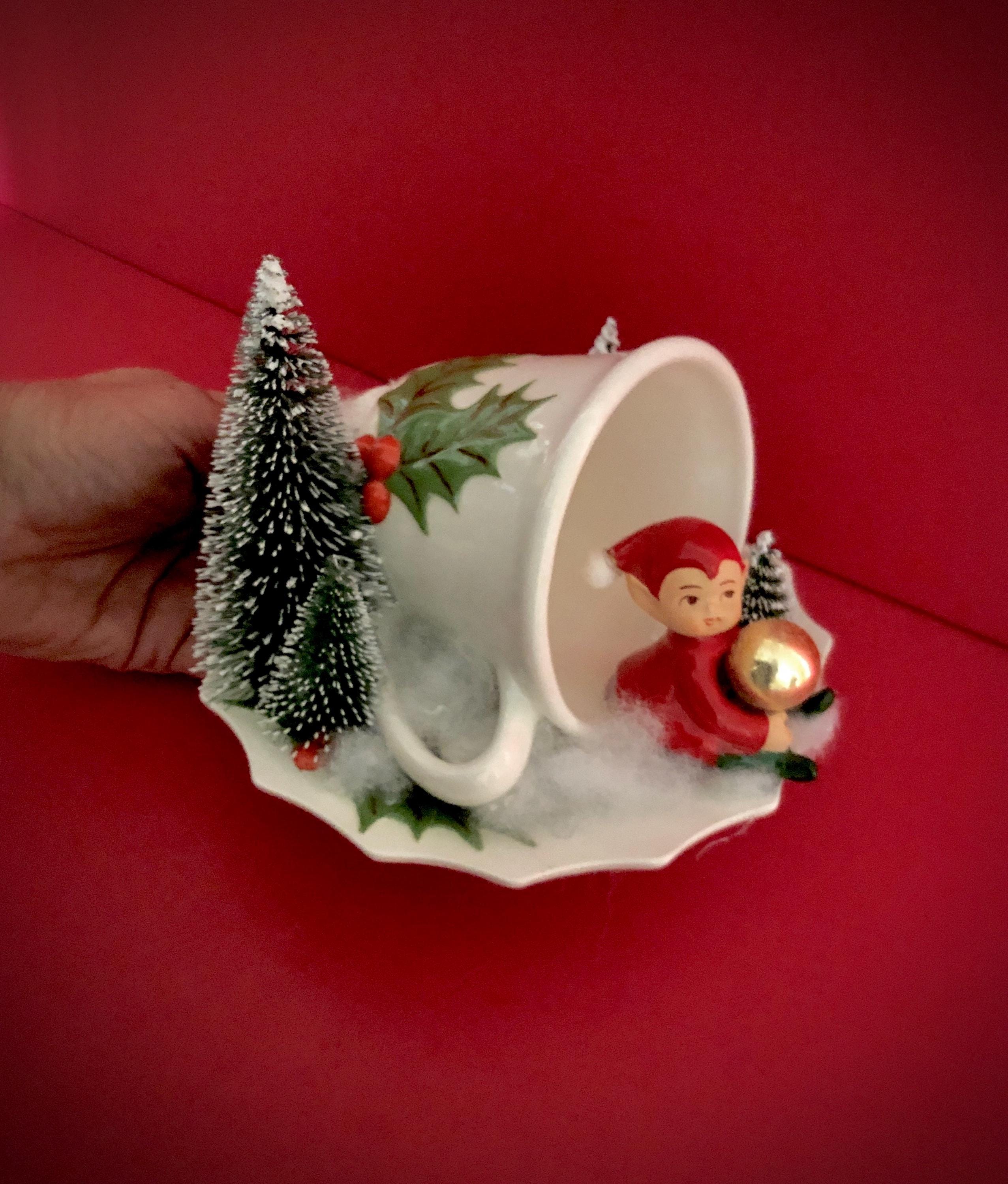 Napco Santa Pixie Vintage Christmas Vignette in a Teacup - Etsy