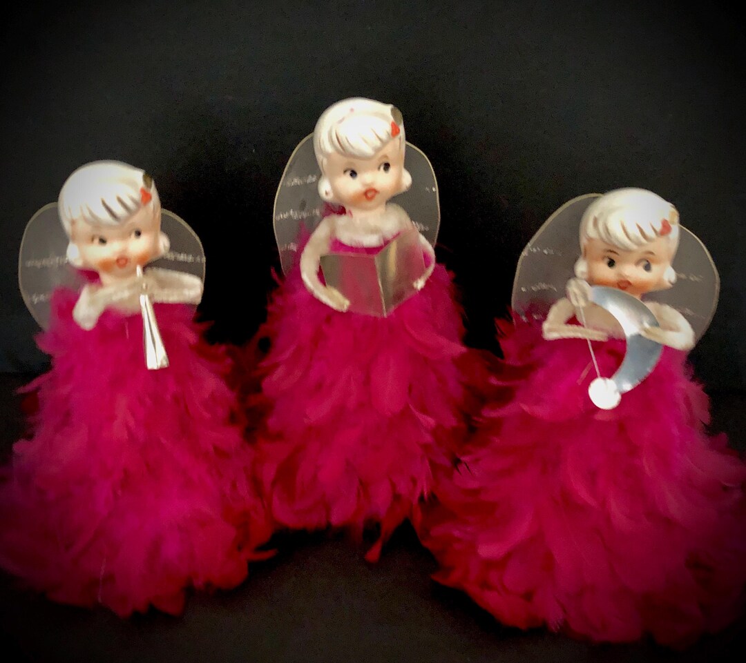 Holt Howard Vintage Christmas Feather Angels MCM Midcentury Tree ...