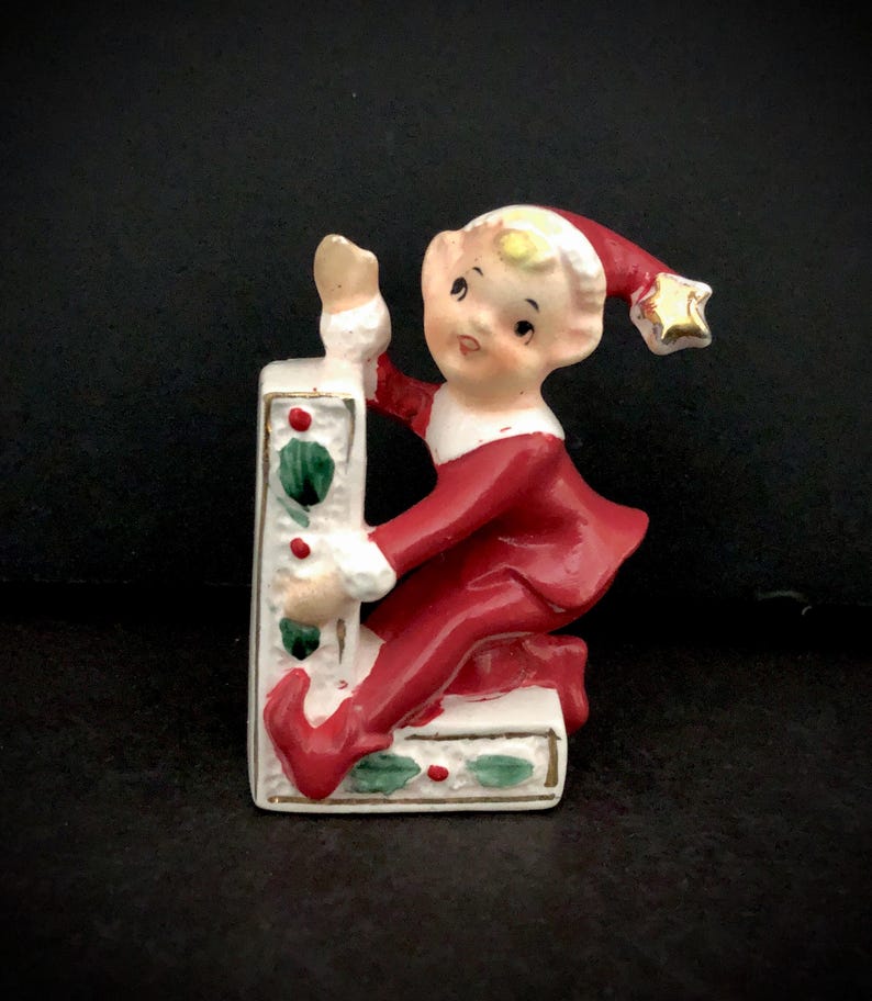 Vintage Christmas Elf Noel Salt and Pepper MCM Midcentury - Etsy