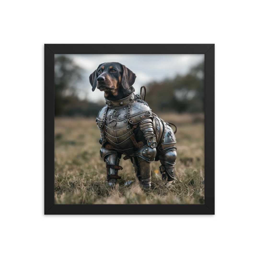 Knight Dog in Armor Premium Luster Poster High Quality Dog Art 12 X 12 ...
