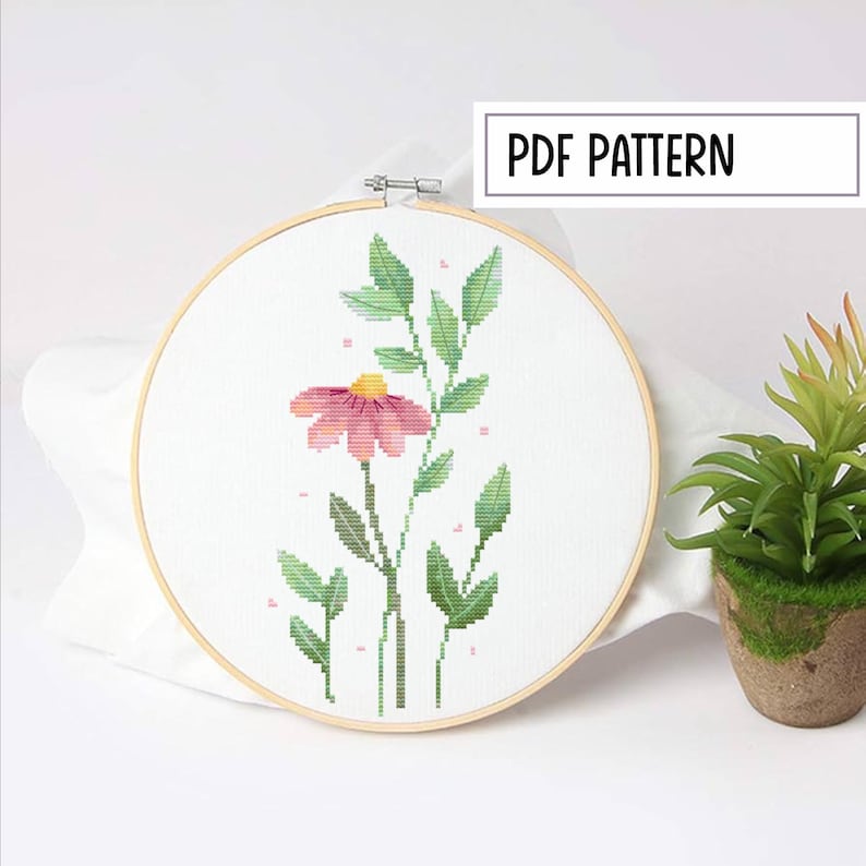 Simple Modern Wild Botanicals | Cross Stitch Pattern (PDF) With FREE ...