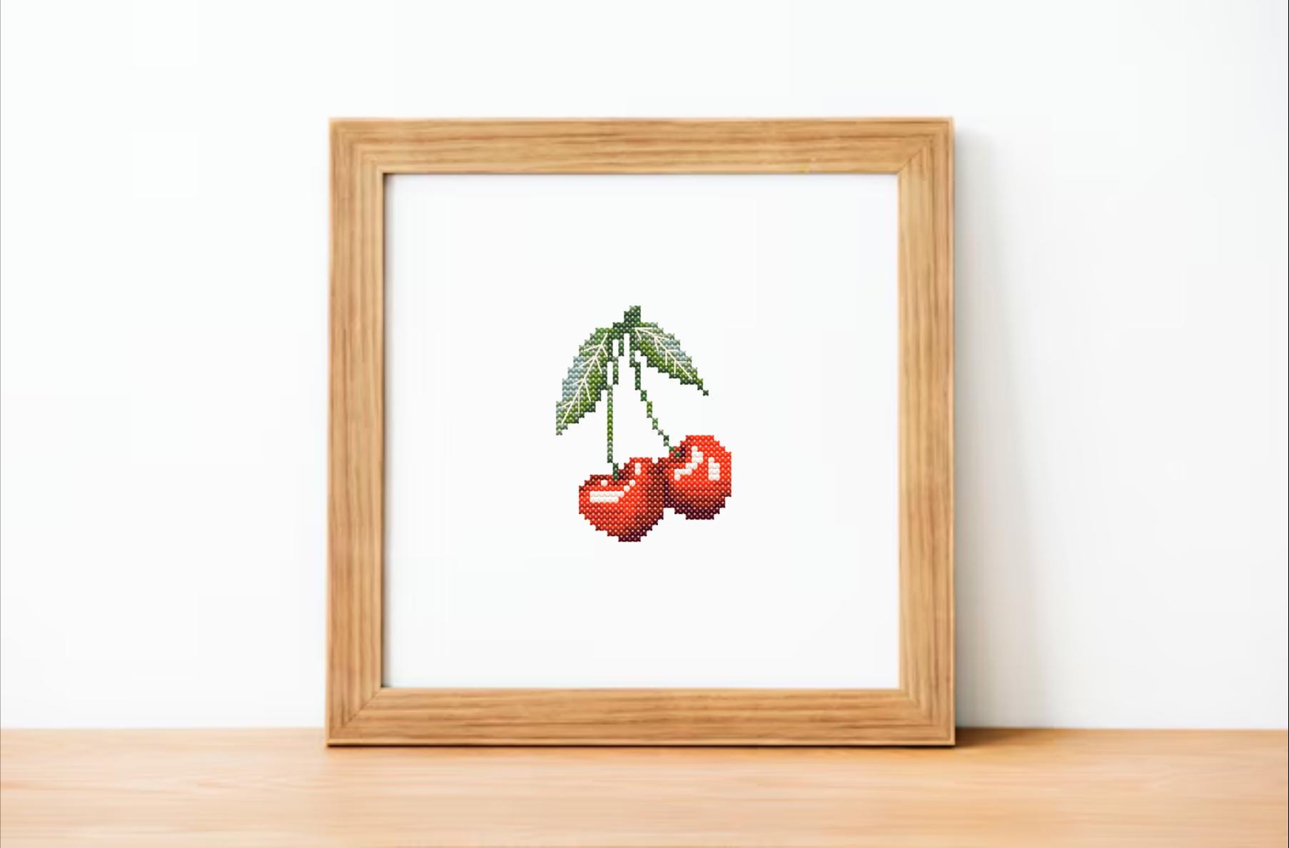 Cute Cherry | Mini-stitch Cross Stitch & Backstitch Pattern (PDF ...