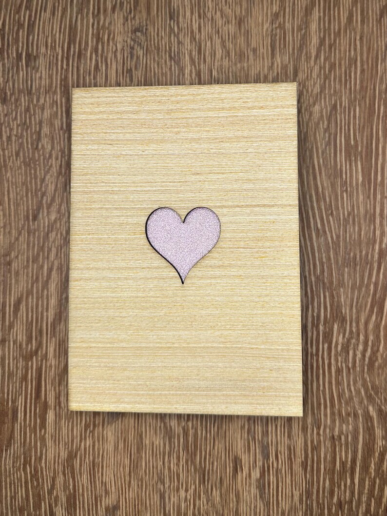 Wooden Heart Card - Etsy