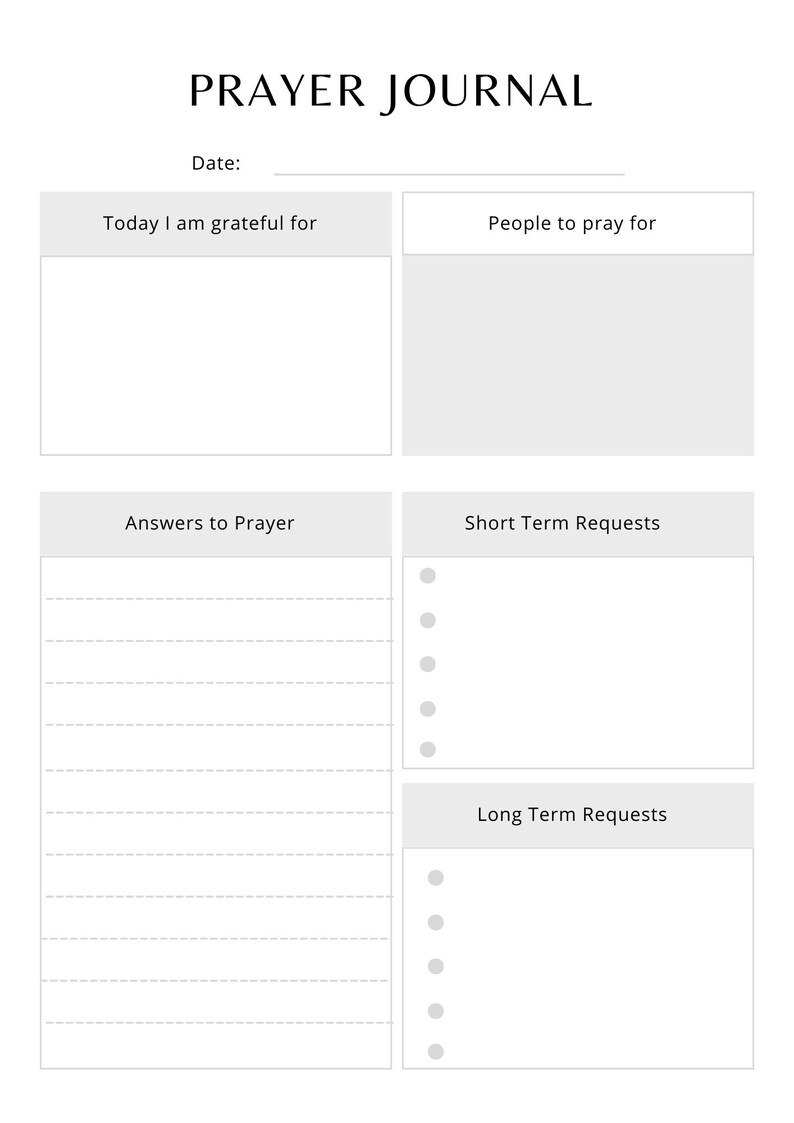 Prayer & Gratitude Journal - Etsy